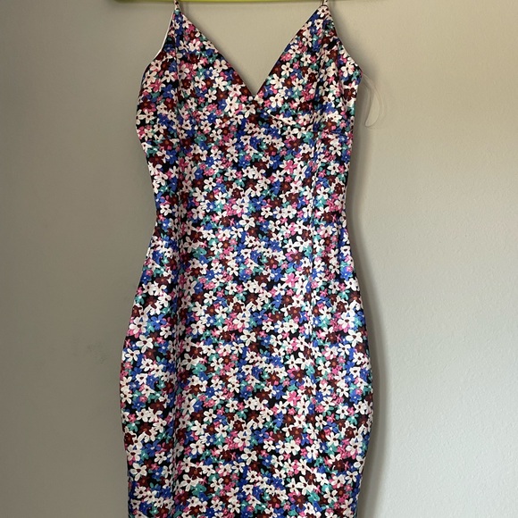 Dresses | Little Flower Dress Green Brown Blue And Pink Flowers | Poshmark